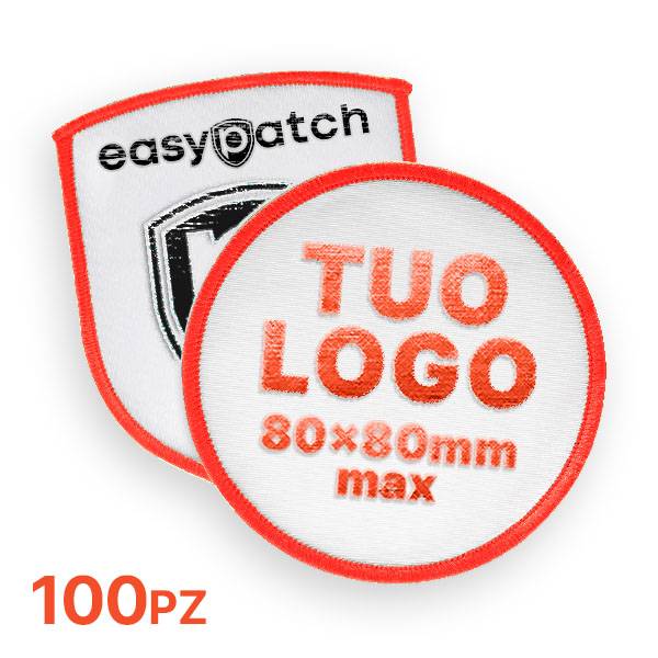 Patch Ricamata da personalizzare Dimensioni Massime 80*80mm - 100 Pezzi